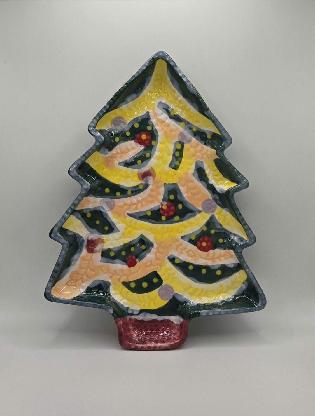 Anthropologie Nathalie Lete Plate Christmas Tree Shaped Dessert Side ...