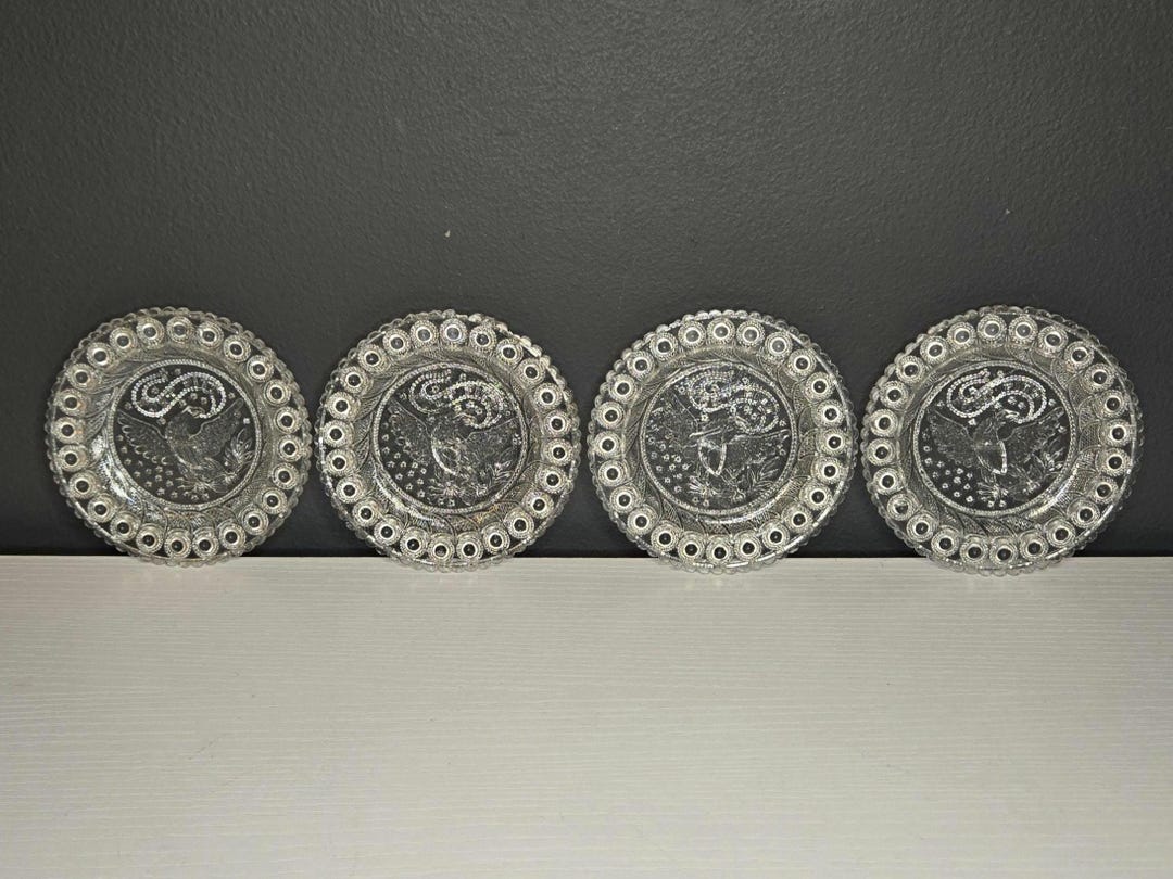 Antique EAPG Sandwich American Glass Cup Plate Eagle Group Lee 676 ...