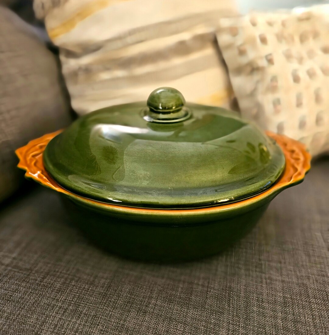 Vintage Large Appolia Autumn Leaves Graded Casserole Dish and Matching ...