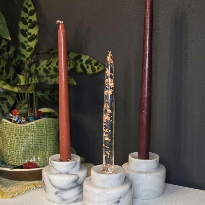 Marble Candle Holder - Etsy