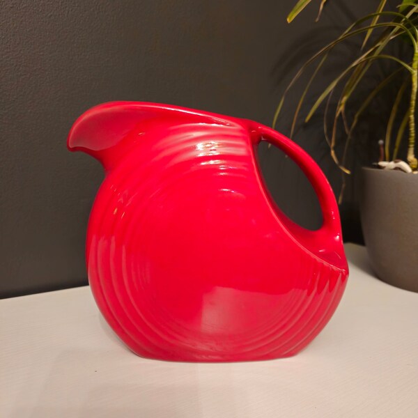 Red Ceramic Pitcher - Etsy