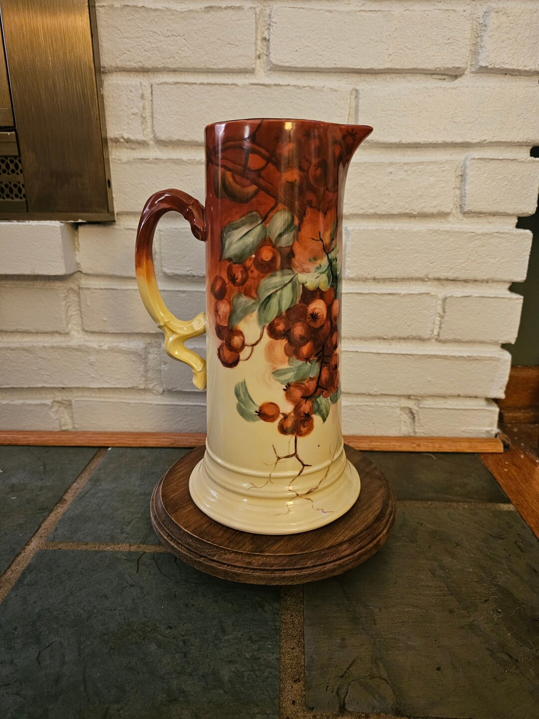 Vintage Jean Pouyat Limoges Hand Painted Blueberry Pitcher - Etsy