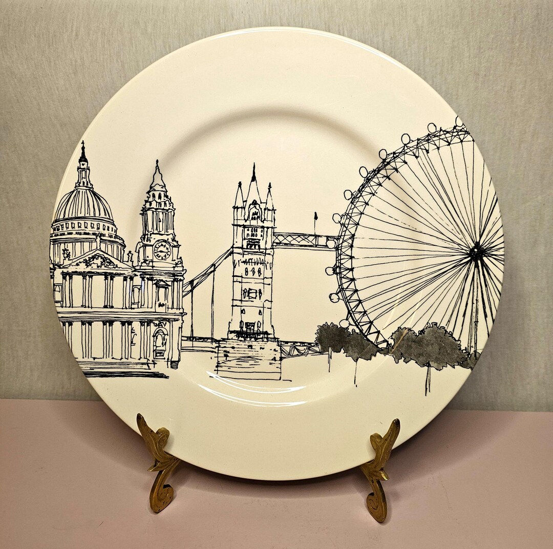Royal Stafford "city Scenes - London/ferris Wheel" Dinner Plate 11 ...