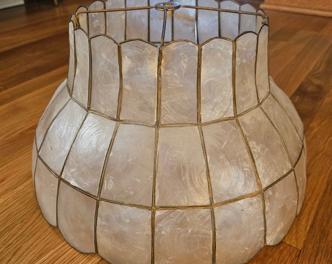 Vintage Large Vintage Capiz Shell Lamp Shade Made in Tailand - Etsy