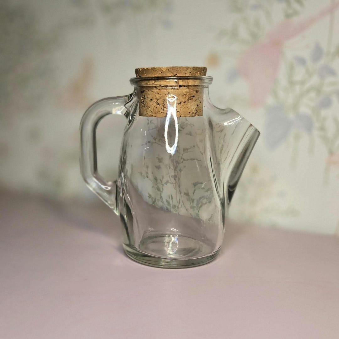 Vintage Wheaton Snub Nose Glass Nut Pitcher | Clear Glass Snack or ...