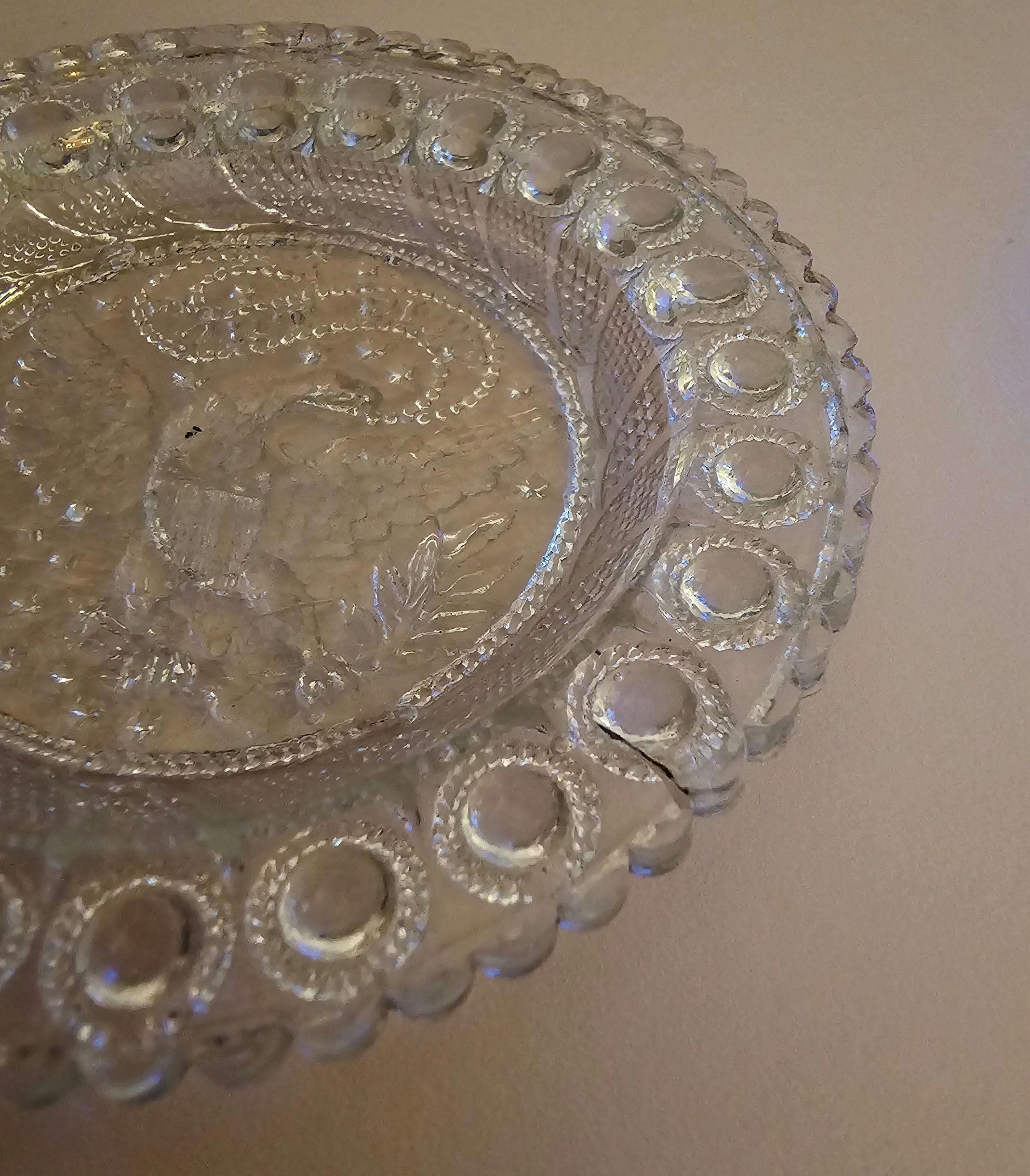 Antique EAPG Sandwich American Glass Cup Plate Eagle Group Lee 676 ...