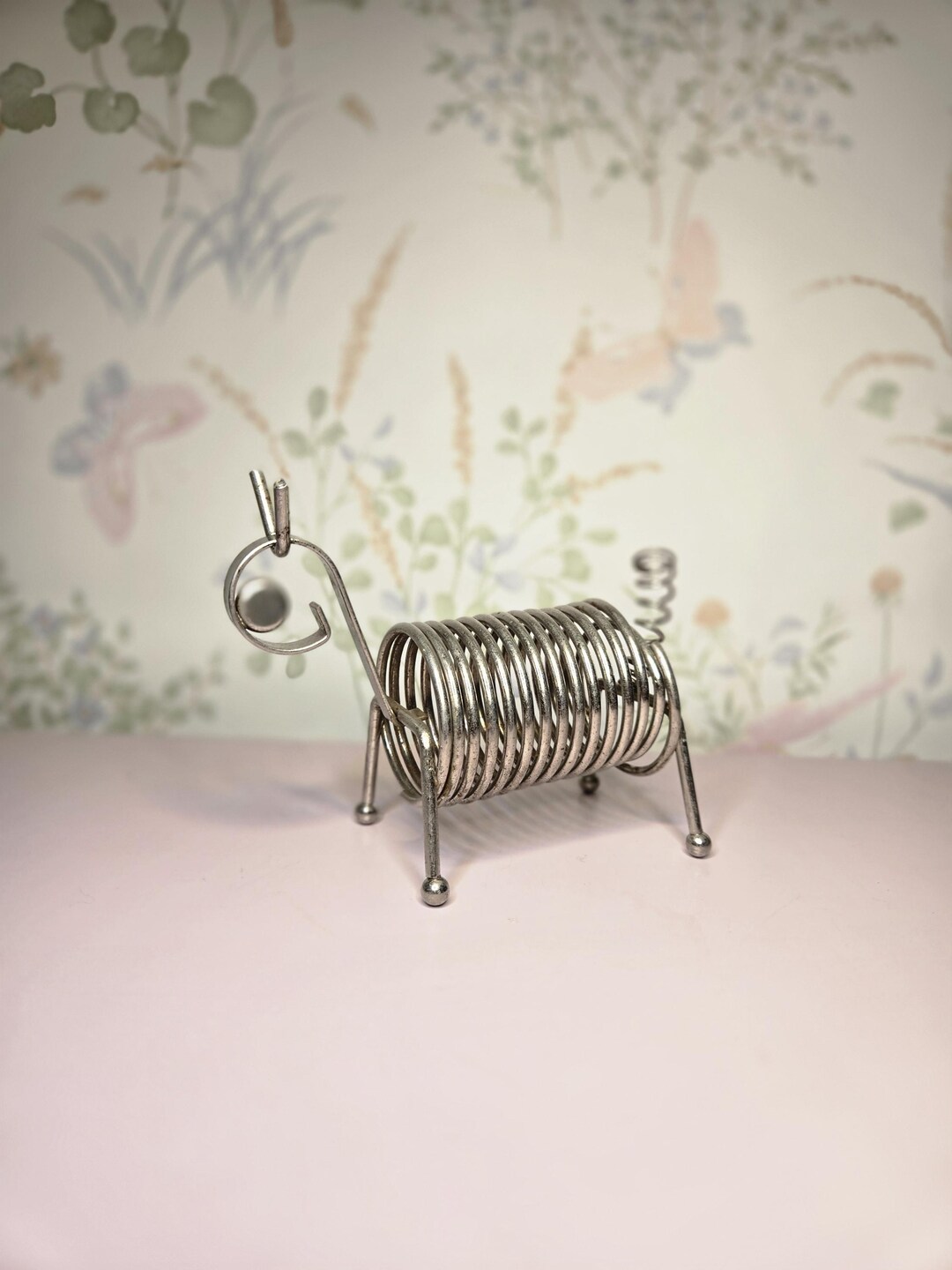 Mid Century Modern Chrome Coil Animal Letter Holder | Vintage Metal ...