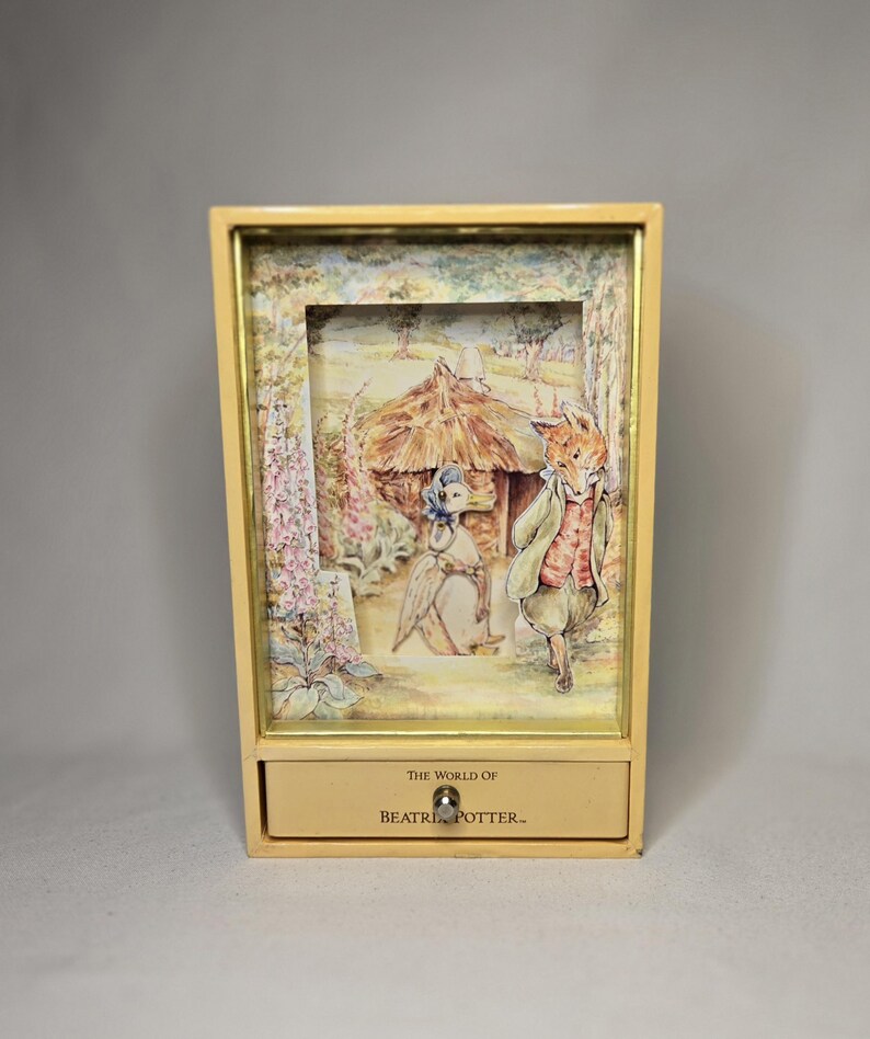 Beatrix Potter Music Box Shadow Box | Jemima Puddle-duck | Vintage ...