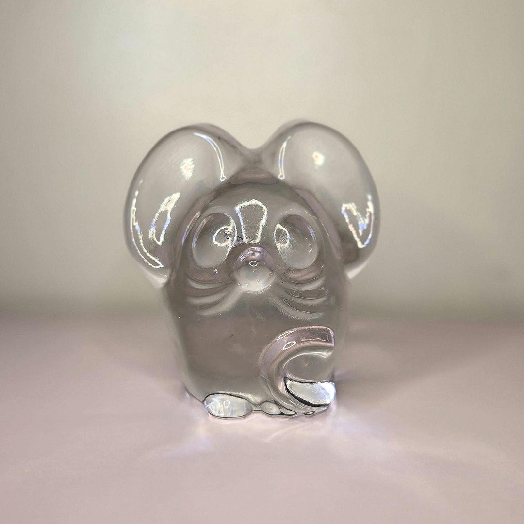 Lenox Imperial Clear Glass Mouse Figurine | 4" Paperweight | Vintage ...
