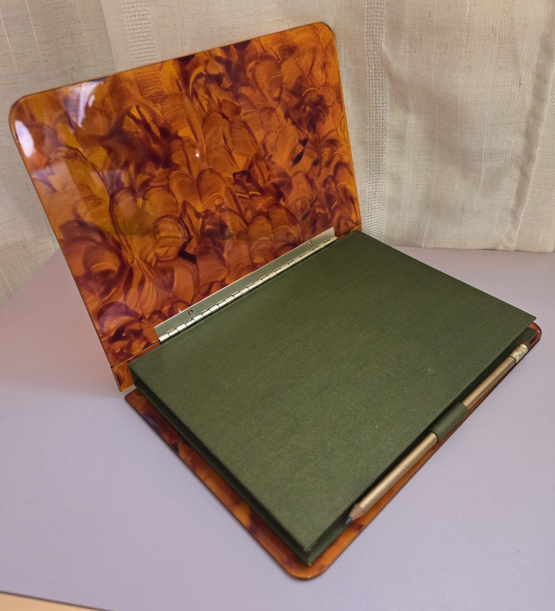 Vintage Judy Gilbert Tortoise Shell Lacquerware Telephone Address Book ...