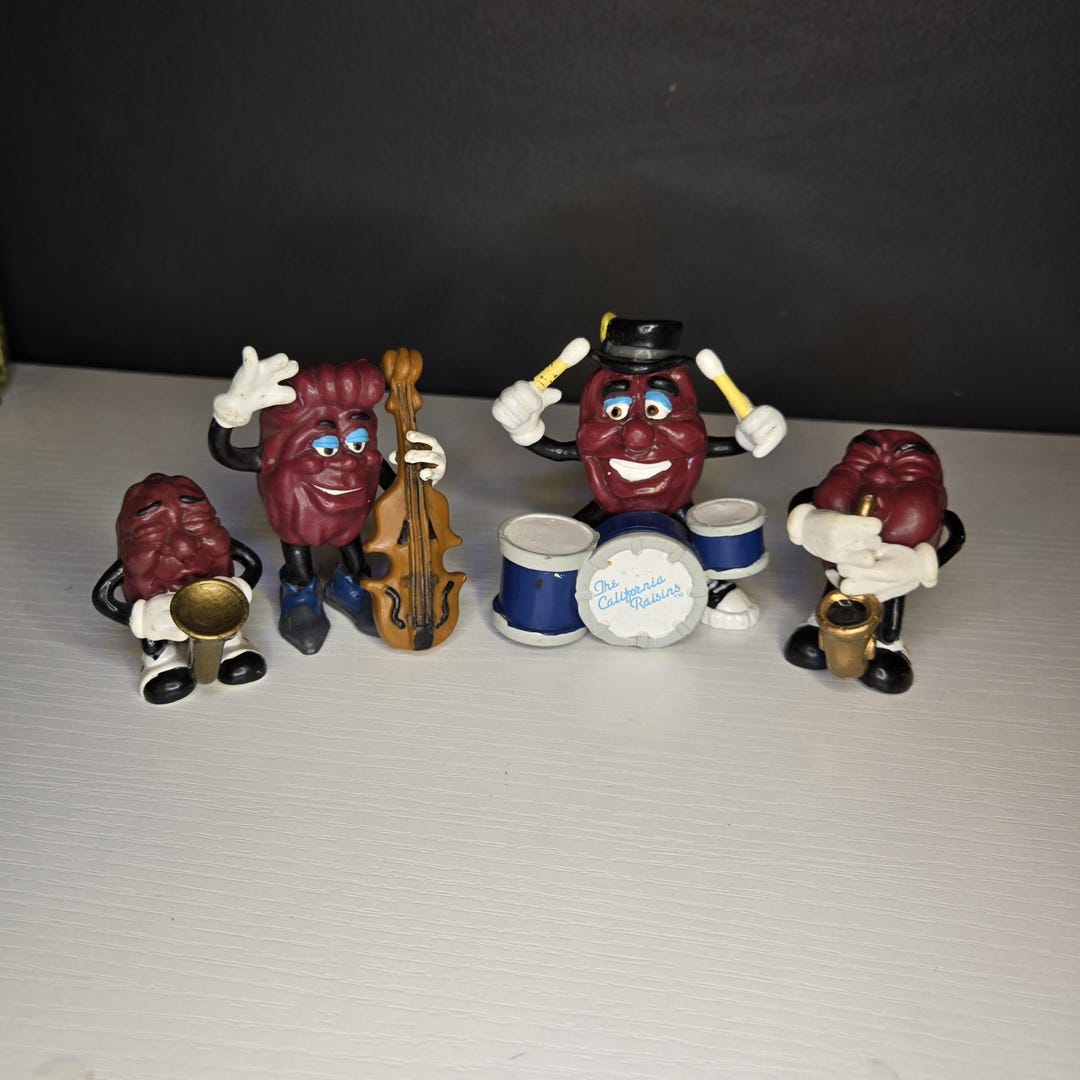 1987 Calrab Original California Raisins PVC Figure Lot Set of 4 ...