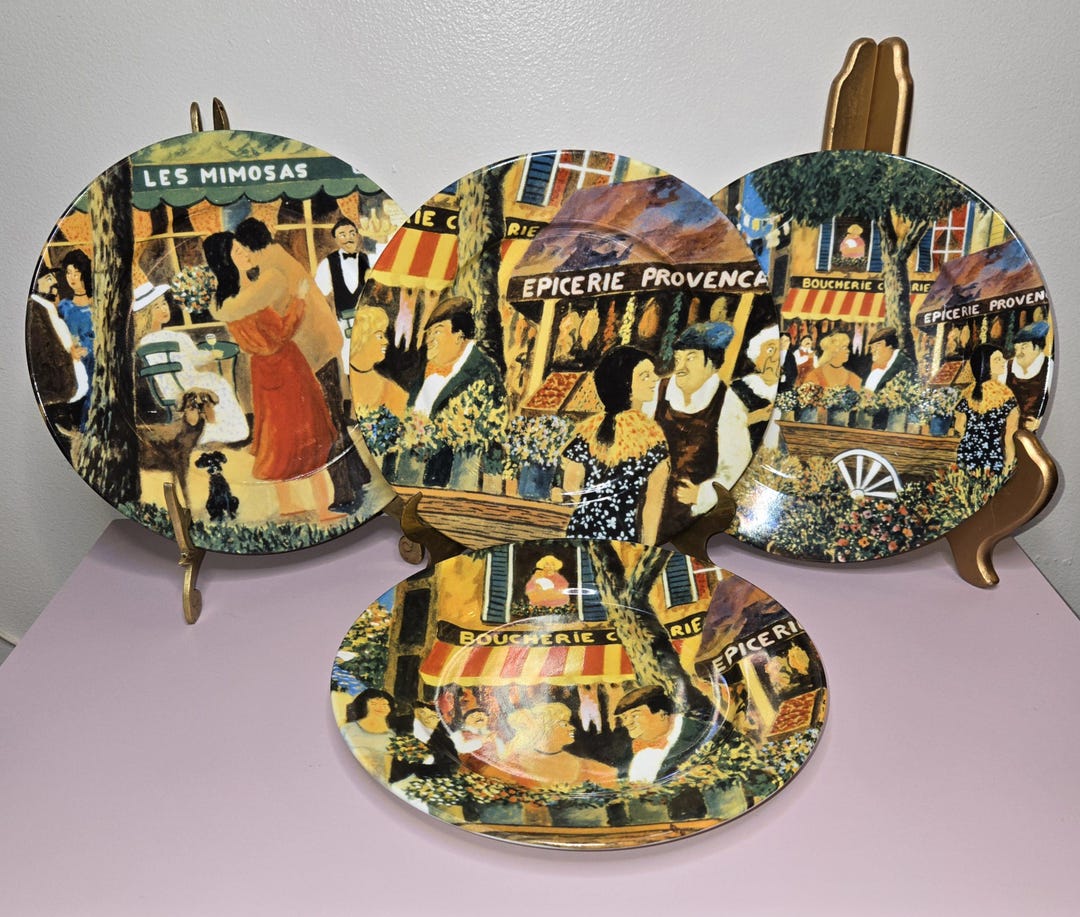 Set of 4 Plates Guy Buffet Collection Williams Sonoma Artsy - Etsy