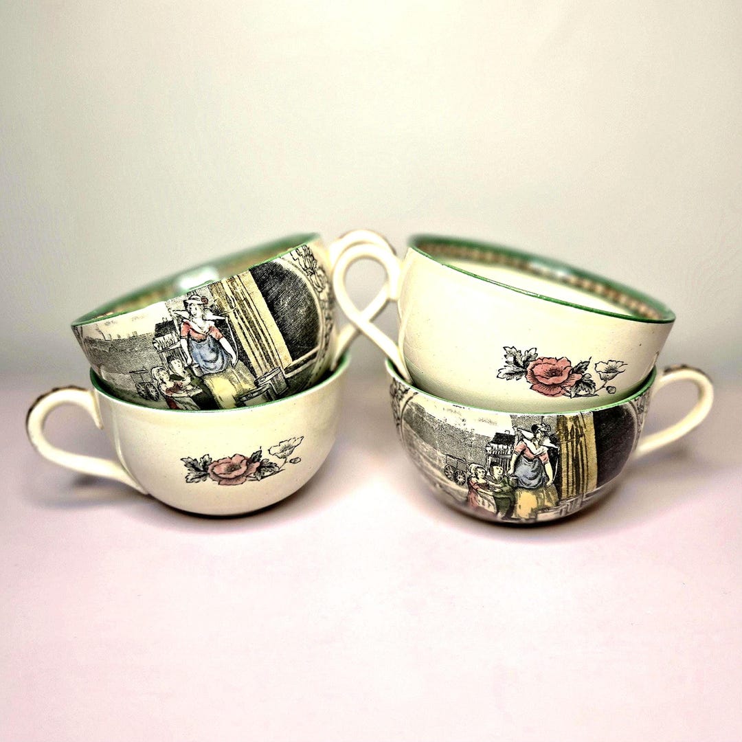 Adams Tunstall England “cries of London” Teacups Set | Vintage English ...