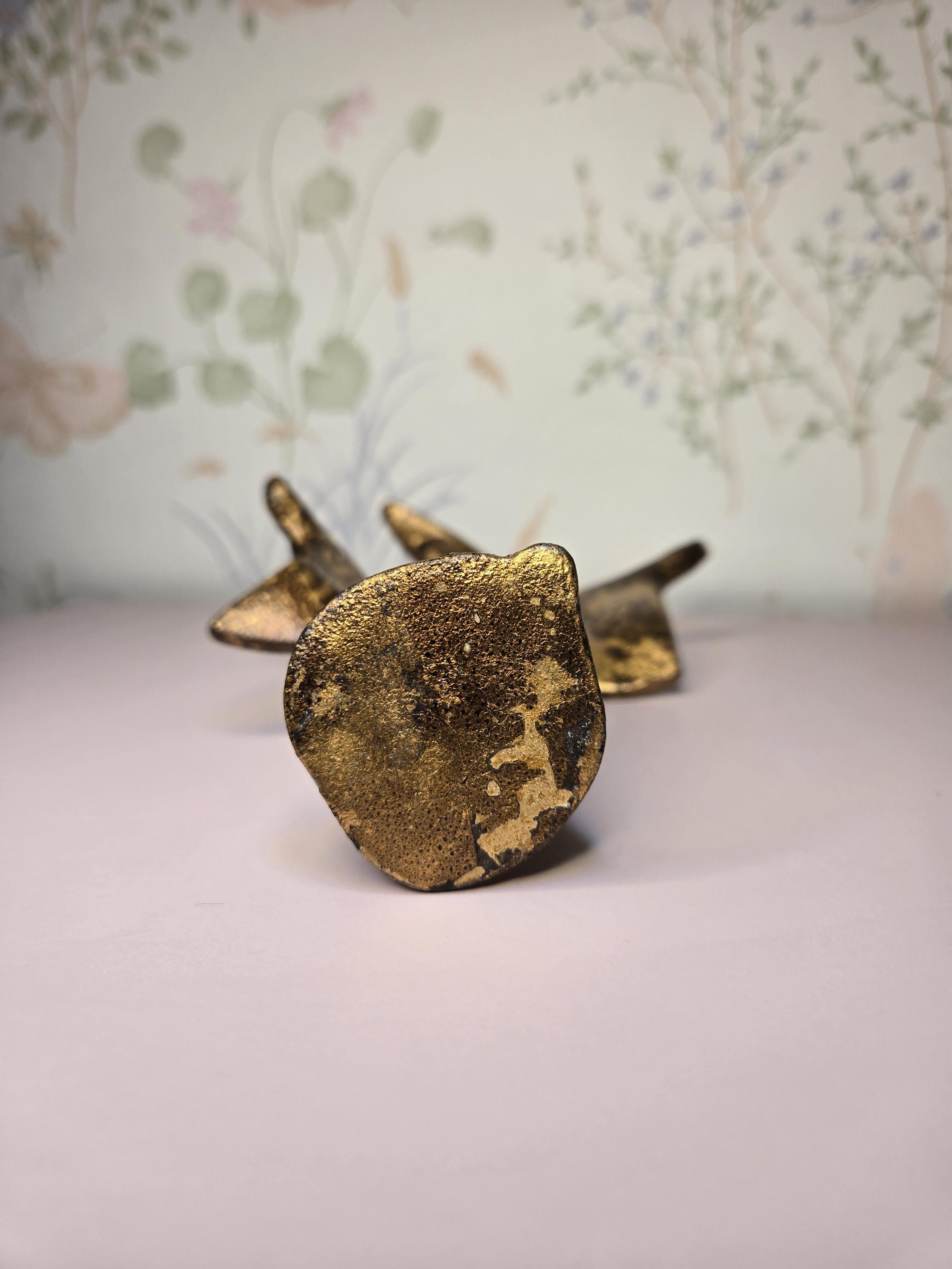 Mid-century Gilt Cast Iron Dancing Geisha Figurine | Gold Modernist ...