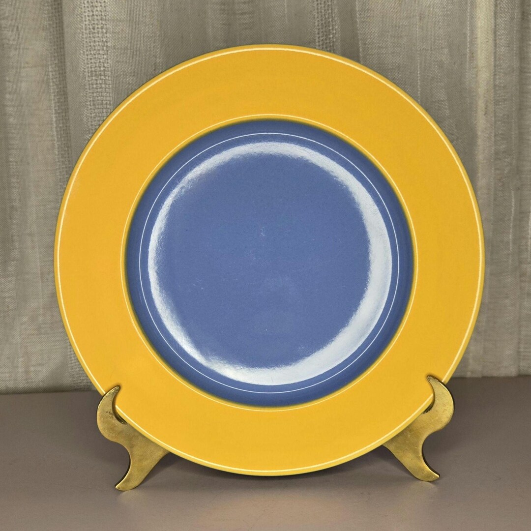 Lindt Stymeist Colorways Salad Plate Blue and Yellow Rim 8 Wide Sold ...