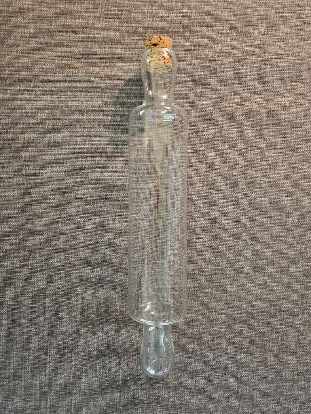 Vintage 15 Glass Fillable Rolling Pin With Cork Stopper - Etsy