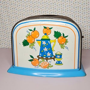 1950s Vintage Metal Toy Toaster With Mid-century Kitchy Design With ...