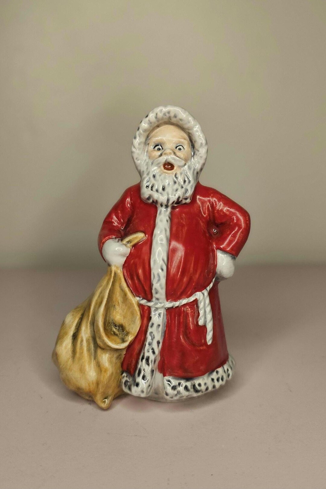 Vintage Goebel Santa Figure, German Santa Figure, Porcelain Santa ...