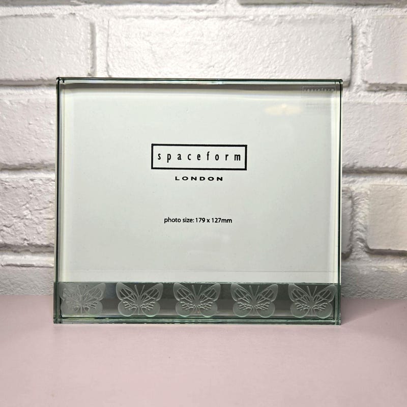 Beveled Glass Picture Frame - Etsy