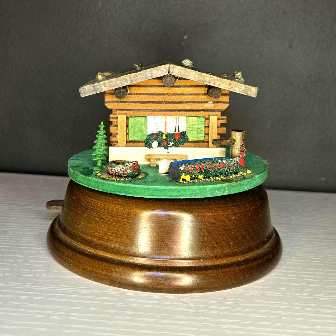 Cuendet Edelweiss Music Box That Approx 4.5 X 4.5 Inch, Roof Opens ...
