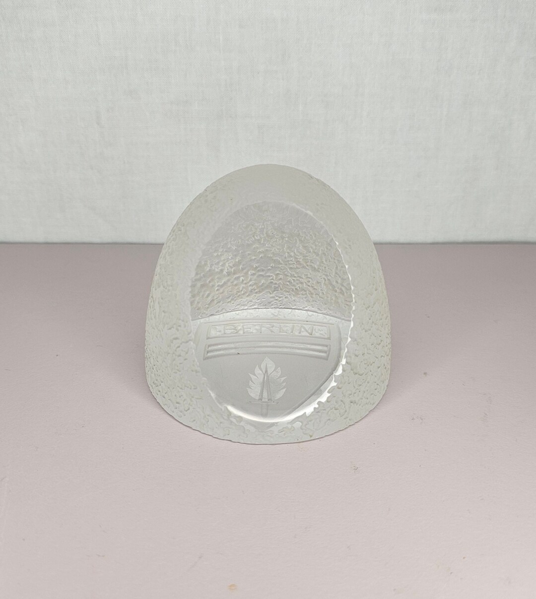 Vintage Textured Solid Glass Paperweight With Unique berlin Flag Window ...