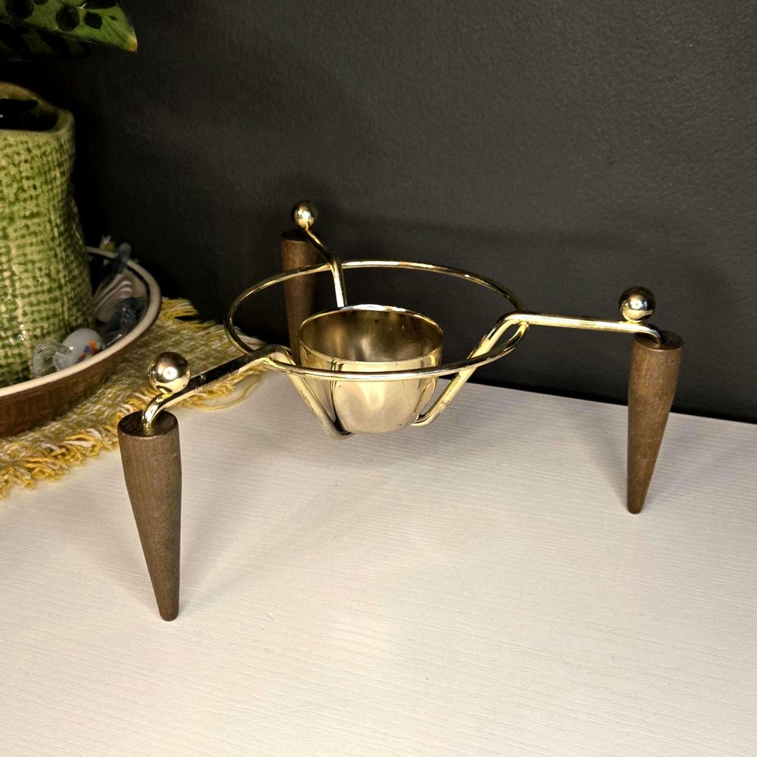 Fire King Casserole Mid Century Modern Warming Stand Chaffing Dish ...