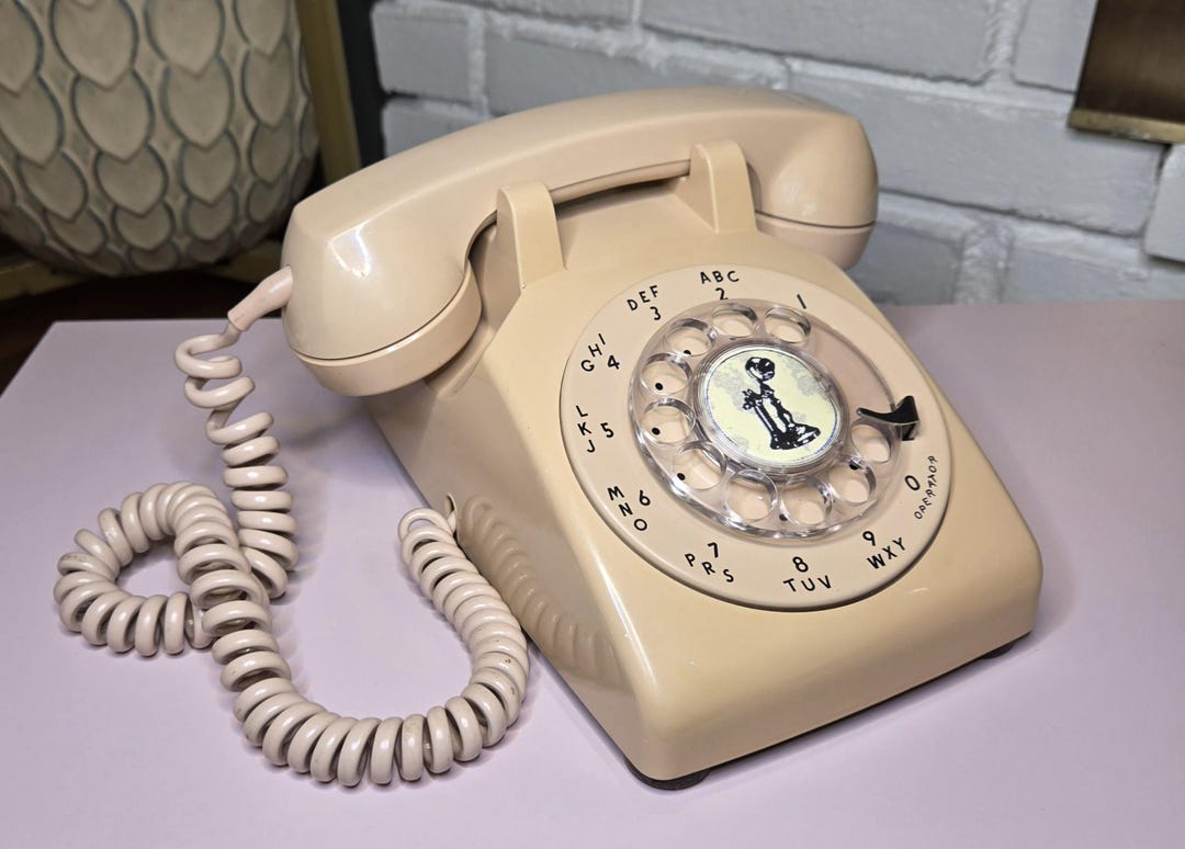 Vintage 1980s Western Electric Bell System Beige Rotary Telephone Retro ...