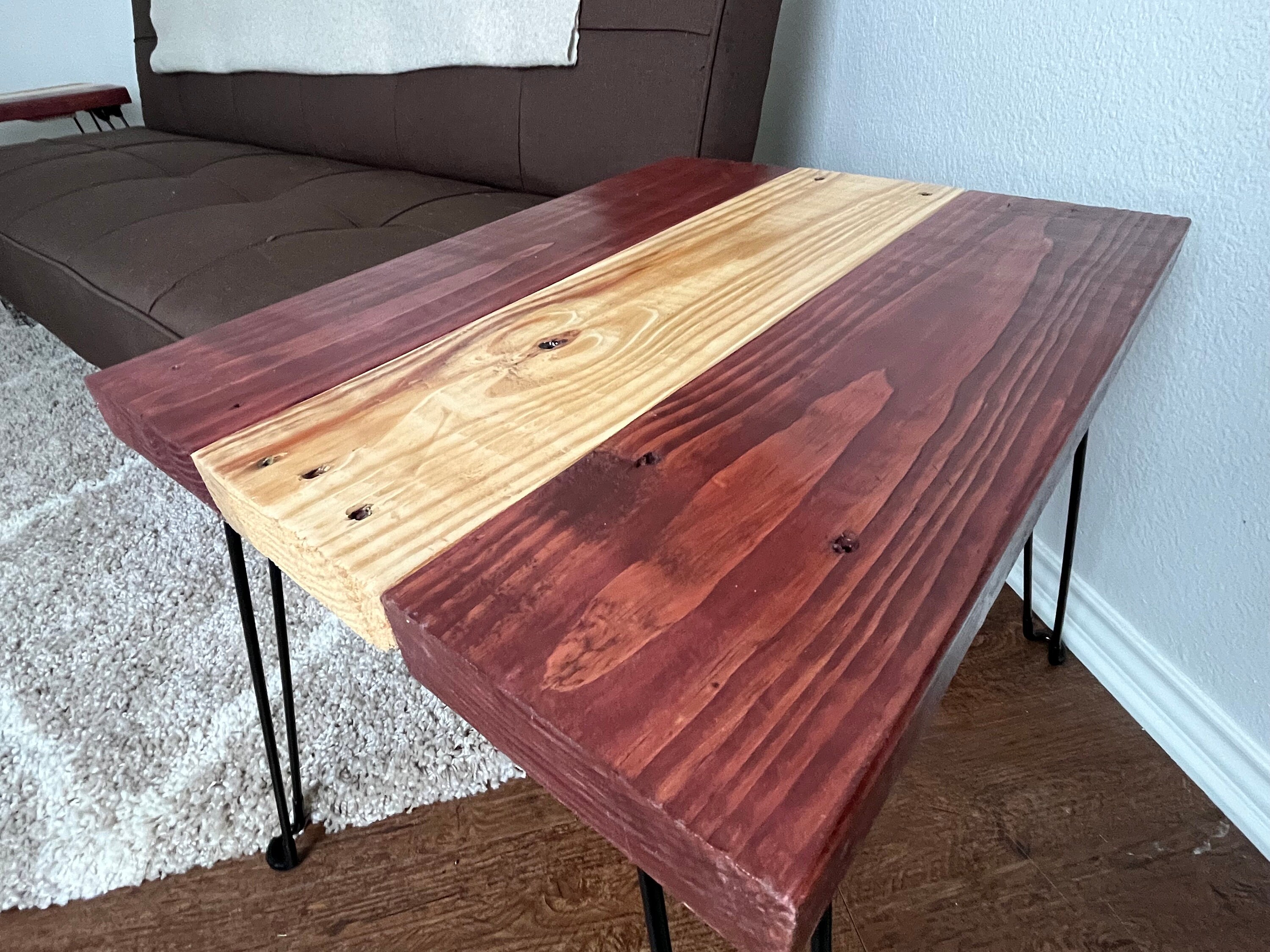 Tailgating Table Rustic End Table Plank Design Living Room Decor Pallet ...