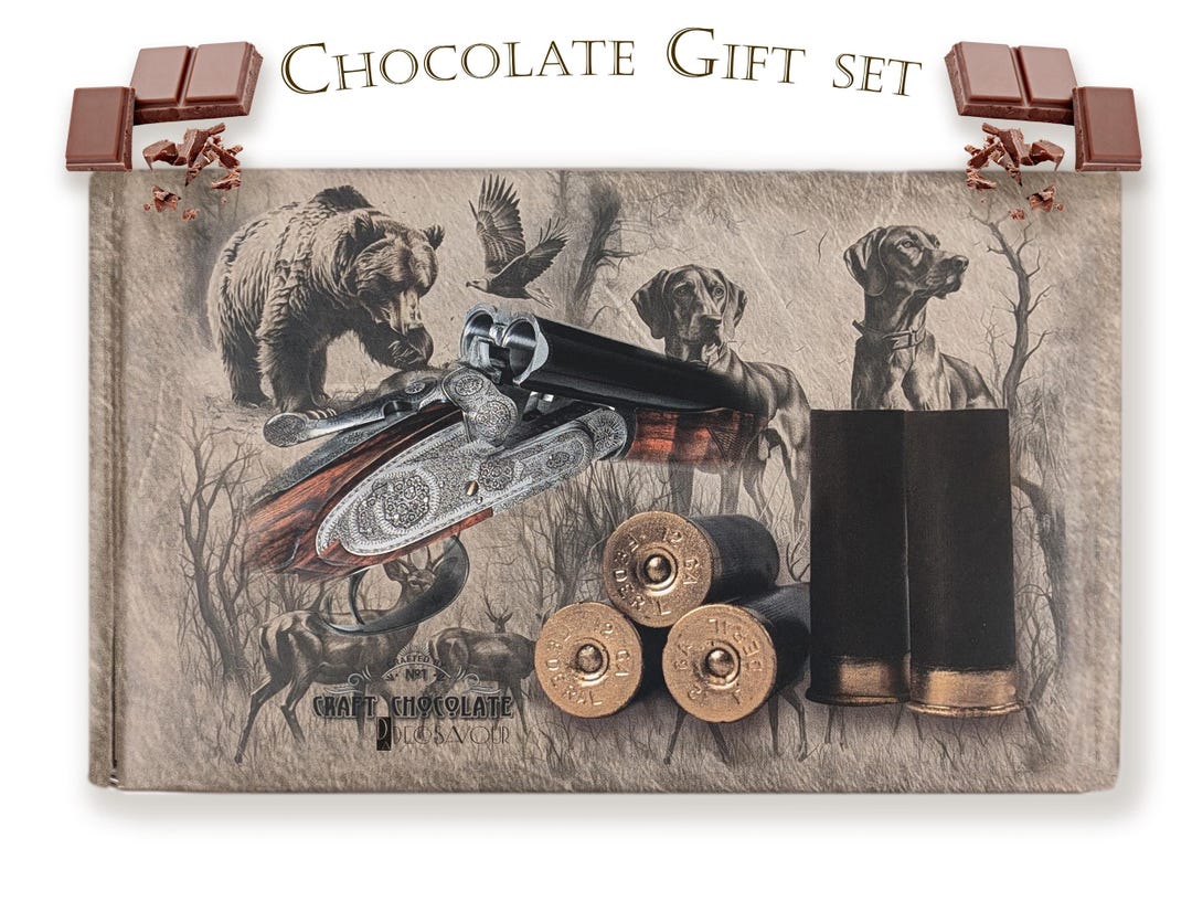 Chocolate Bullets Gift Set, Hunter, Bullet Shaped Milk Chocolate Box ...