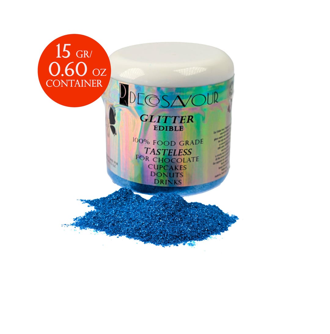 Blue Edible Glitter: Food Grade Cake & Cupcake Dust (15 Gr/0.6 Oz) - Etsy