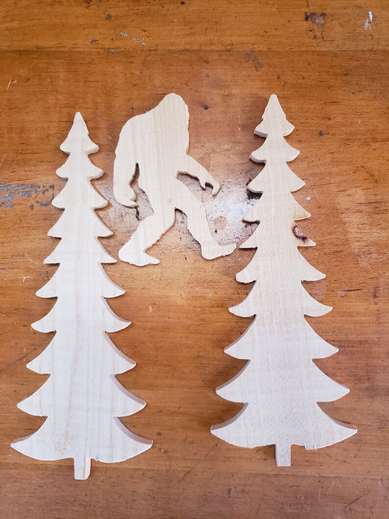Cedar Sasquatch/yeti Pine Tree Set - Etsy