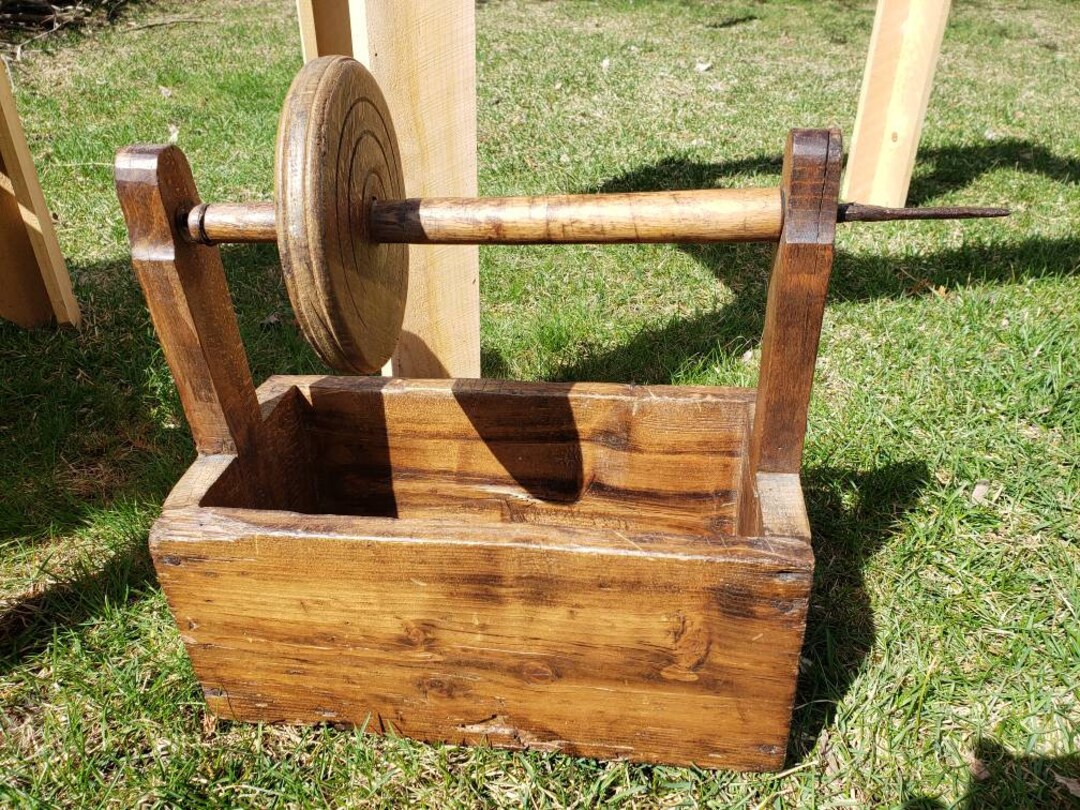 Primitive Old World European Bobbin Quill Winder for Weaving Hand ...