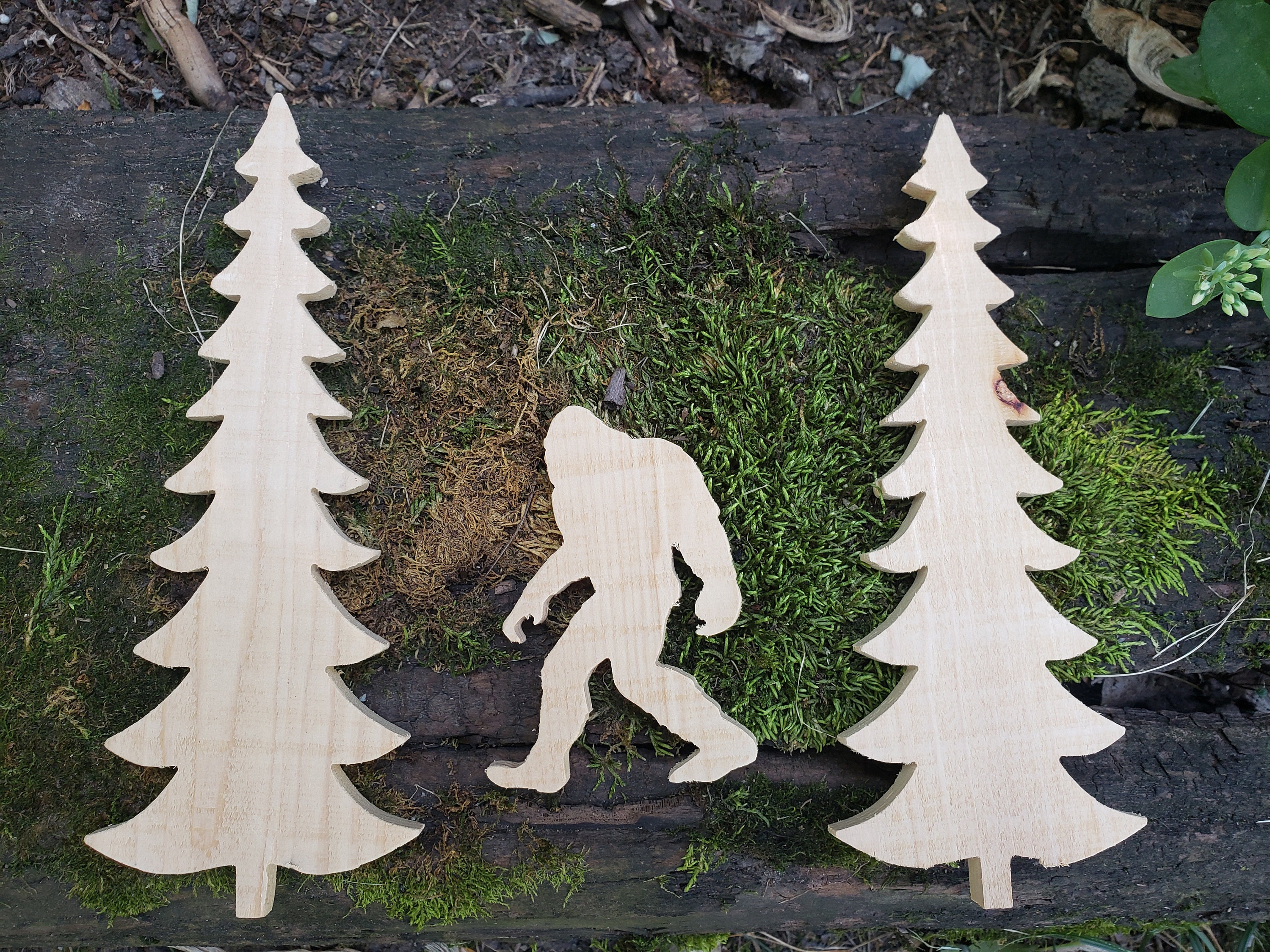 Cedar Sasquatch/yeti Pine Tree Set - Etsy