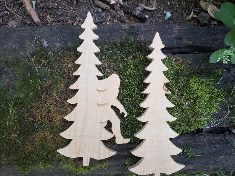 Cedar Sasquatch/yeti Pine Tree Set - Etsy