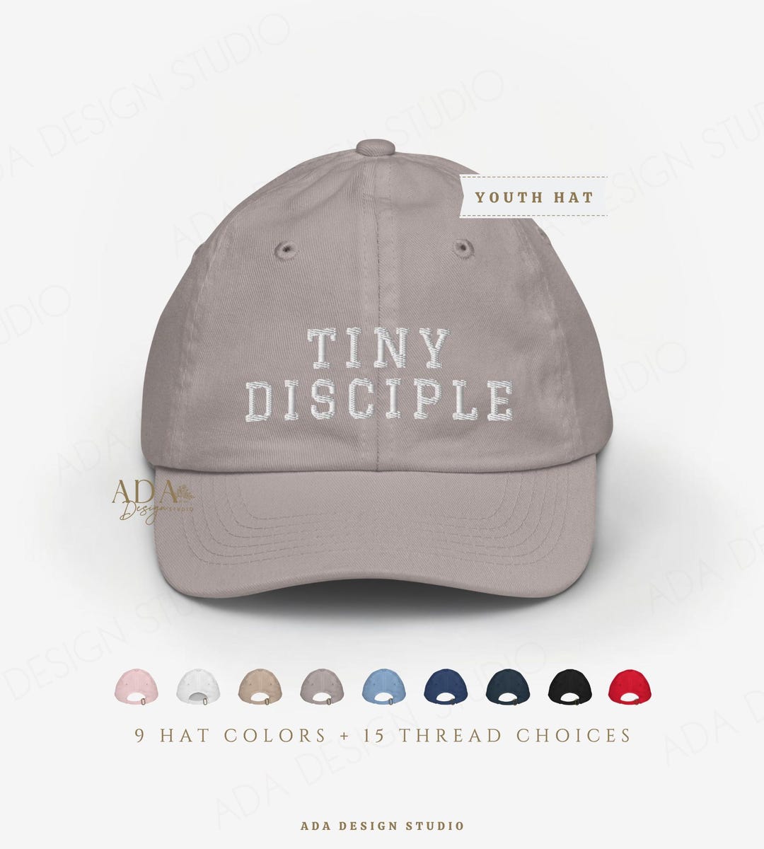 Youth Christian Baseball Hat – Tiny Disciple Embroidered Faith Cap for ...