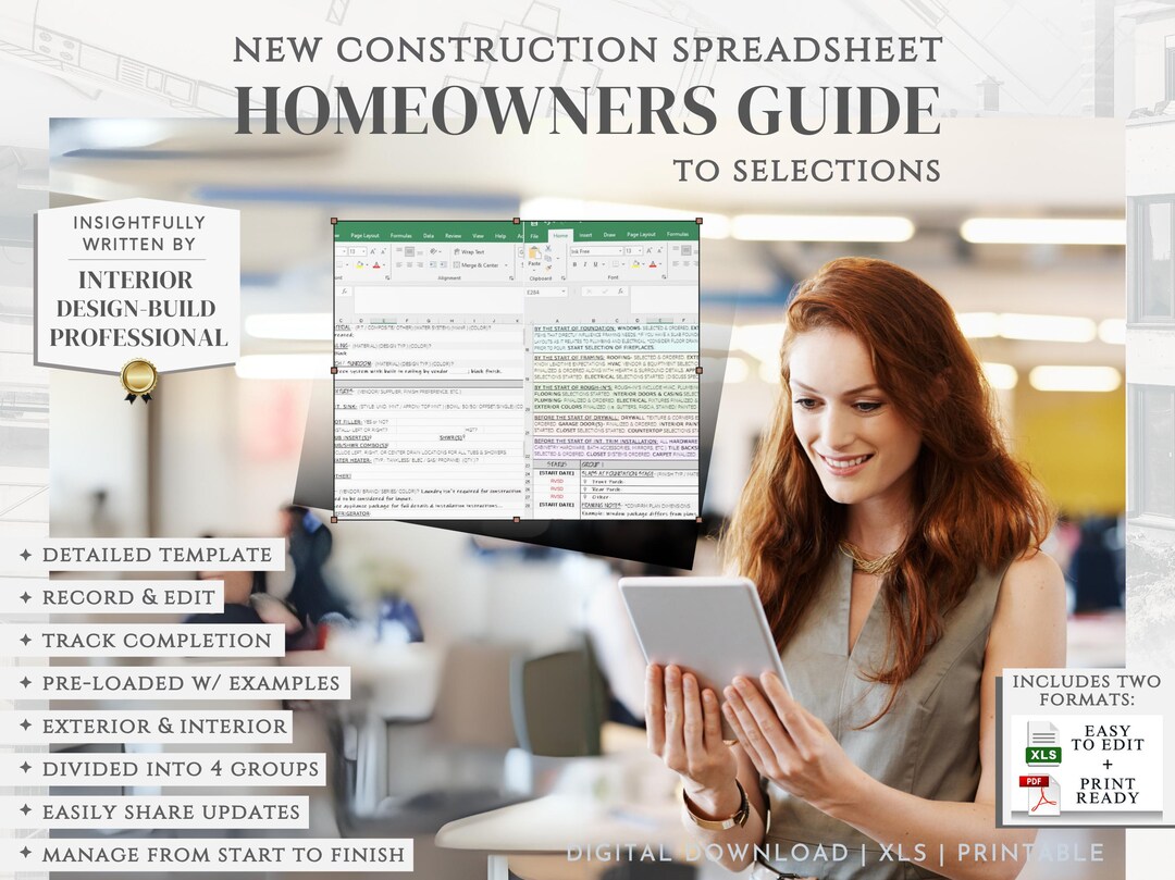 House Construction Spreadsheet | DIY Building Guide | Home Design ...