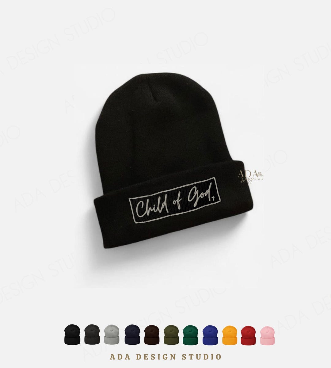 Child of God Beanie | Christian Embroidered Winter Hat | Faith Toboggan ...