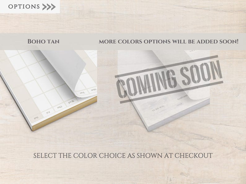 Boho Monthly Calendar Notepad | 11x8.5 Desk Planner | Fill-in Monthly ...