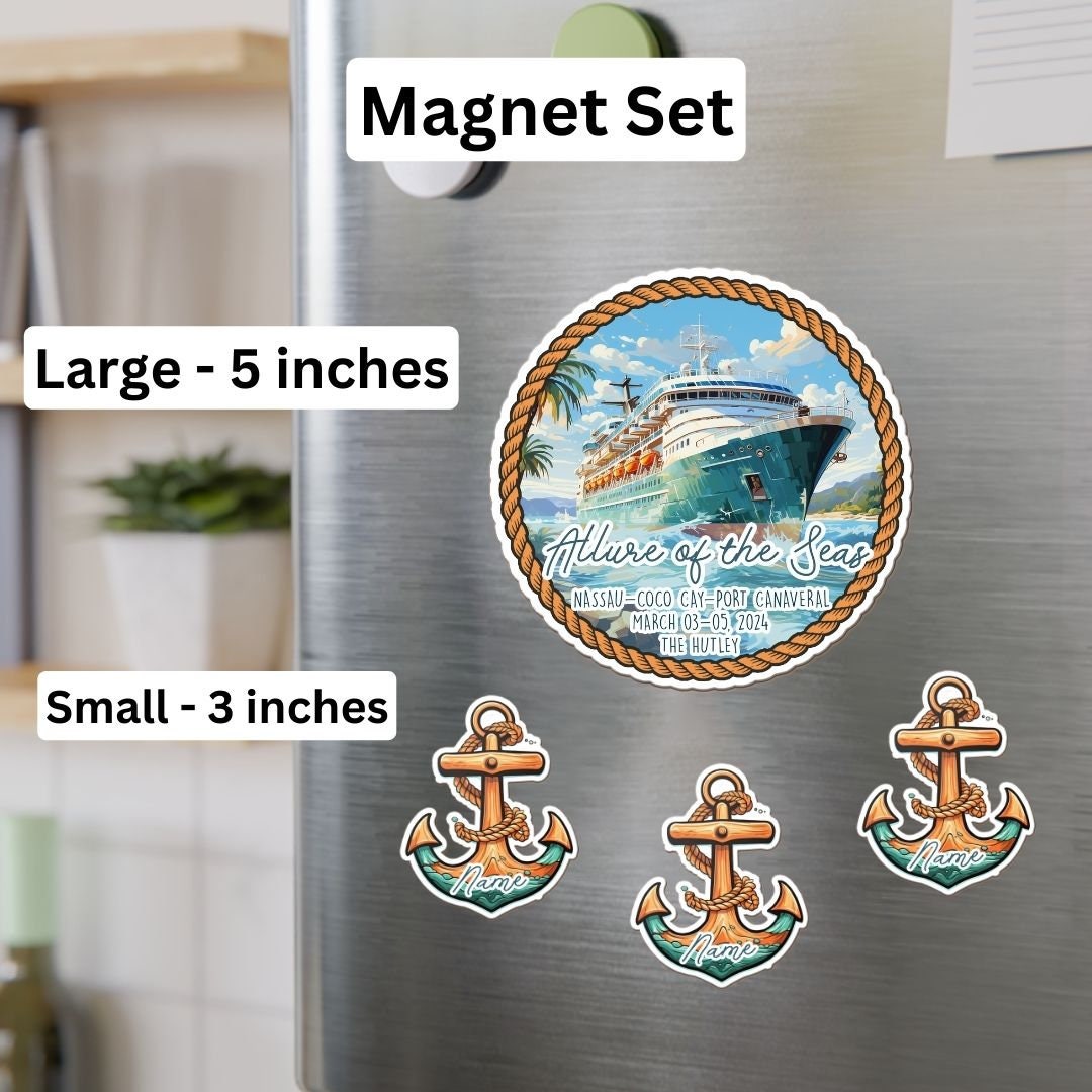 Personalized Cruise Door Magnet Set, Cruise Squad, Cruise Magnet ...