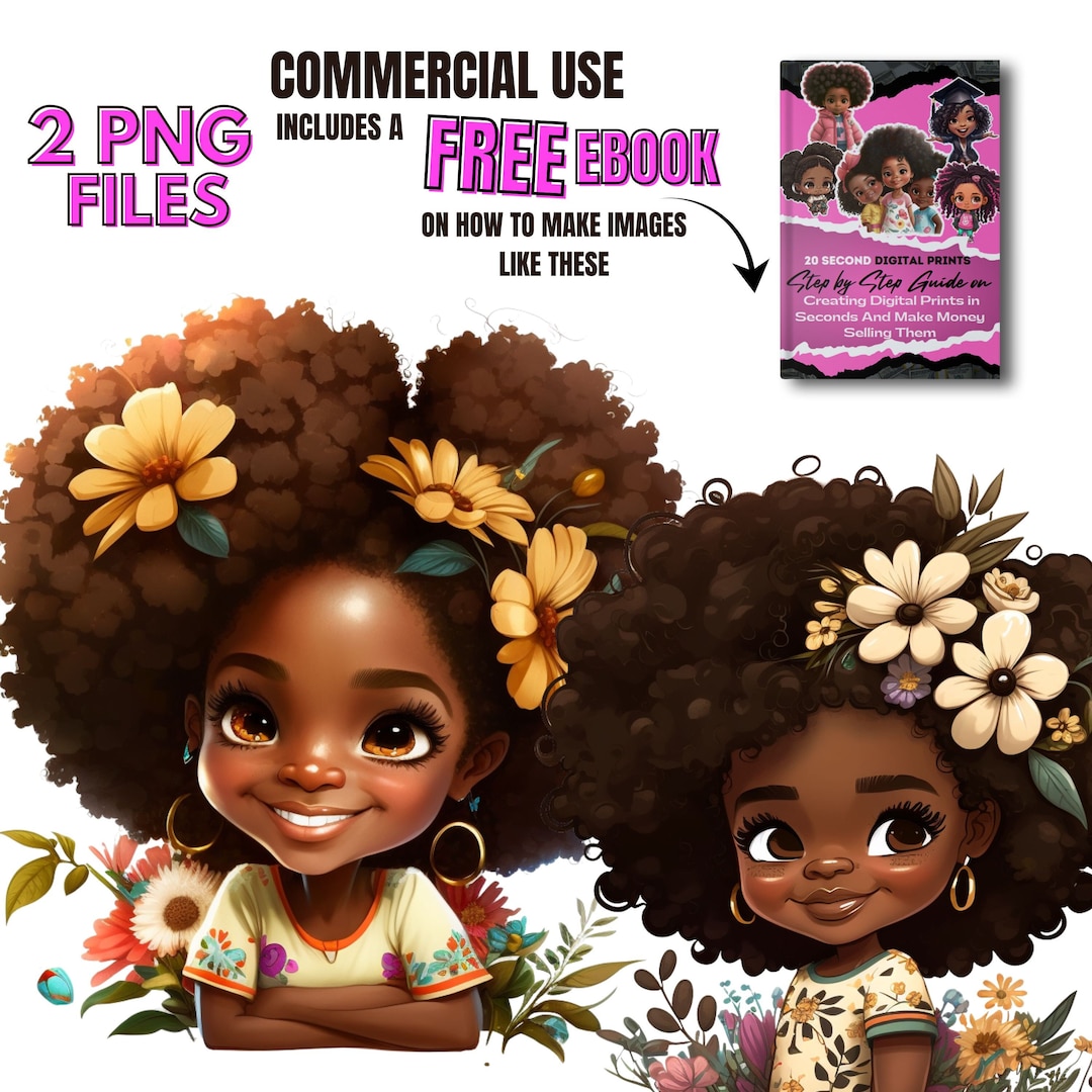 Black Girl Magic Png, Black Girl Clip Art, Digital Download Bundle ...