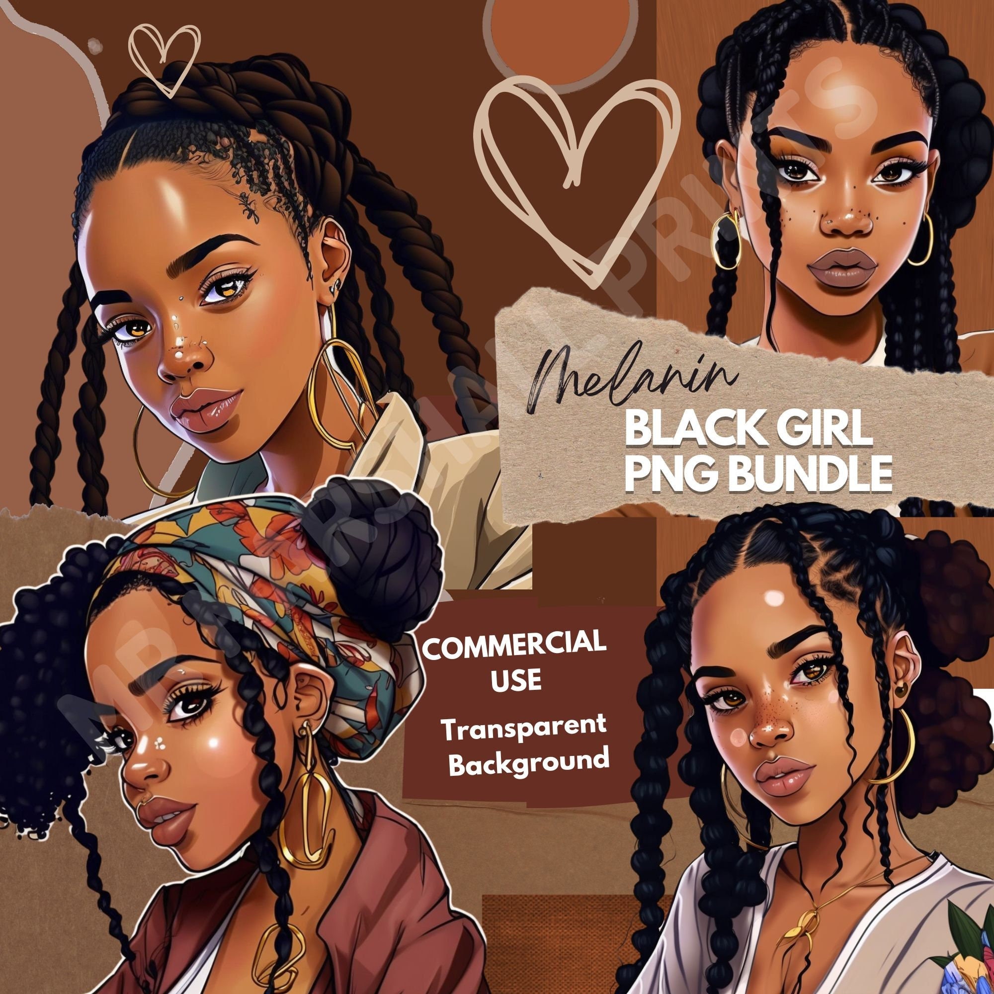 Black Girl Clip Art, Digital Download for Sublimation, Black Woman Png ...