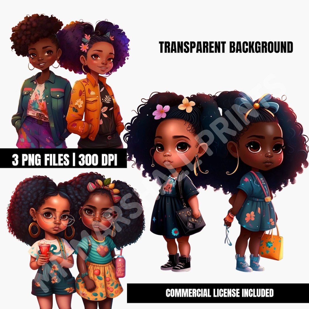 Black Girl Magic Png, Black Girl Clip Art, Digital Download Bundle ...