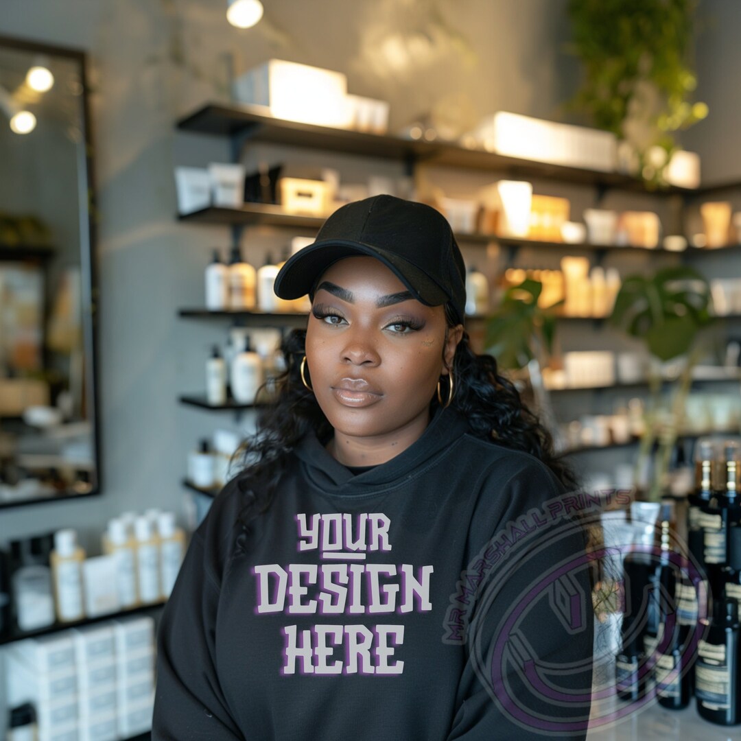 Hoodie Mockup |black Model Mockup | Black Girl Mockup | African ...