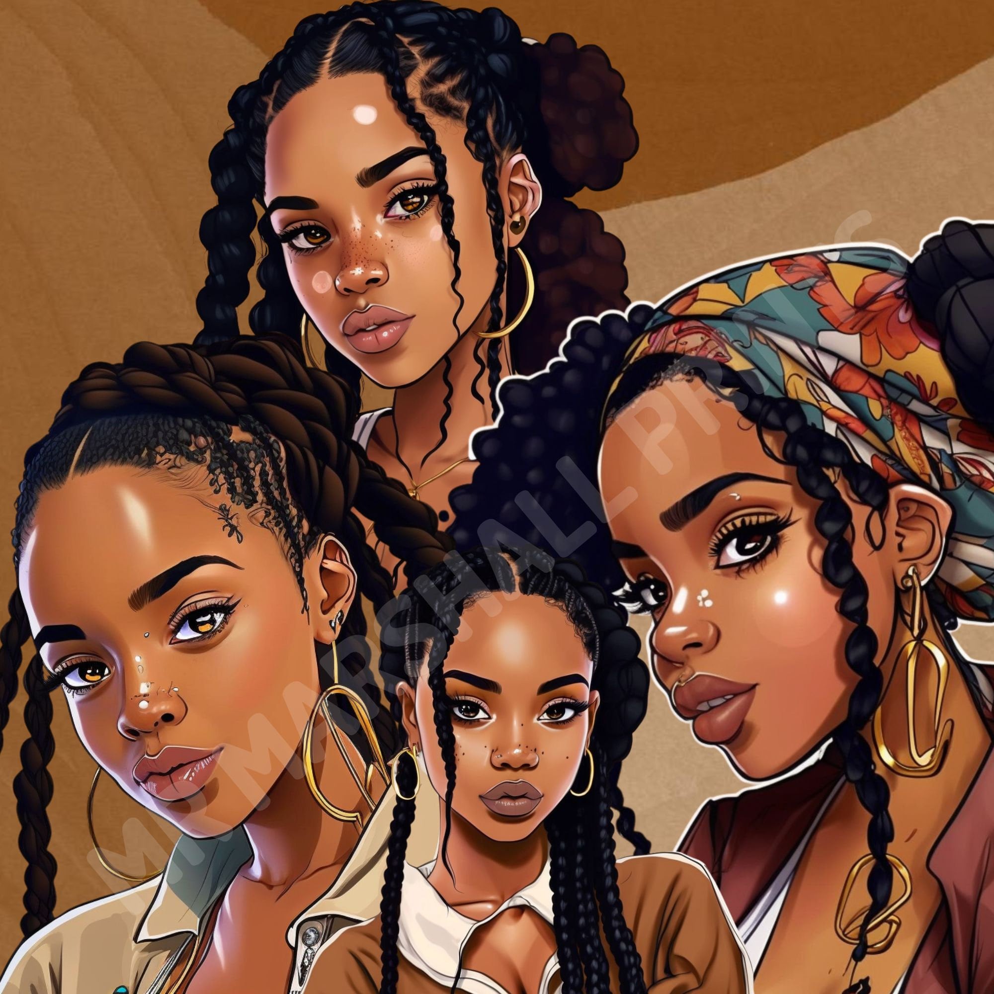 Black Girl Clip Art, Digital Download for Sublimation, Black Woman Png ...