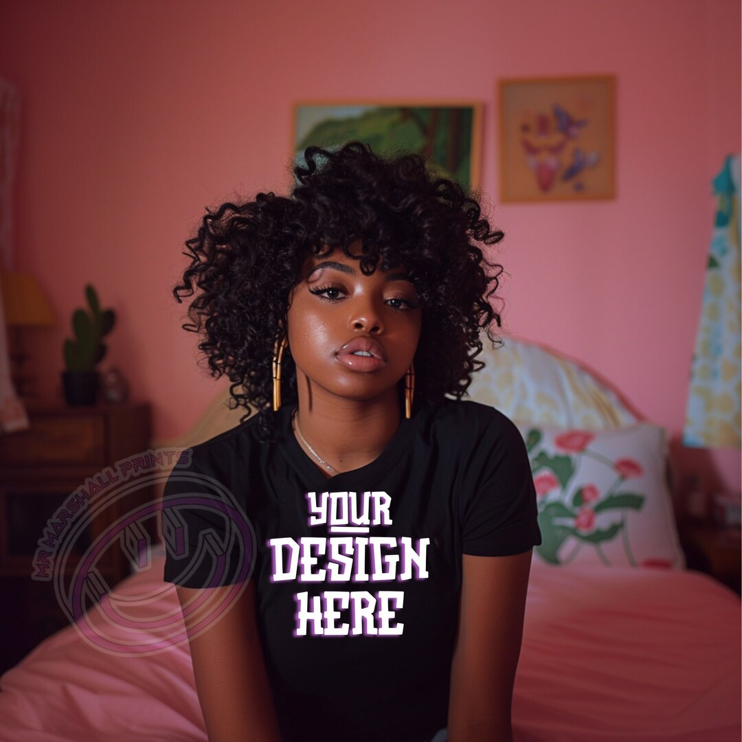 Realistic Mockup, Black Model Mockup | Plus Size Model | Diverse ...
