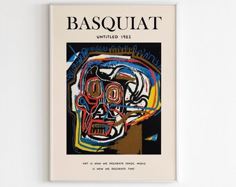 Basquiat Exhibition Poster Jean Michel Basquiat Print Urban | Etsy