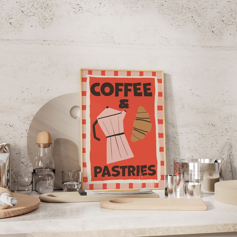 Espresso Coffee Poster, Modern Kitchen Art Print - Etsy