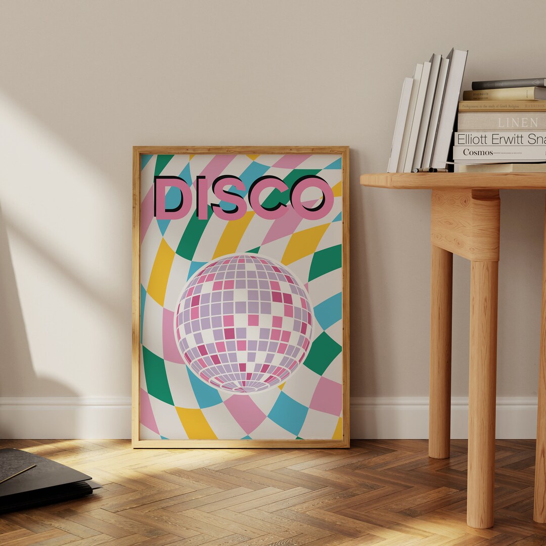 Disco Ball, Disco Poster, Vintage Disco Print, Ausstellungsdruck ...