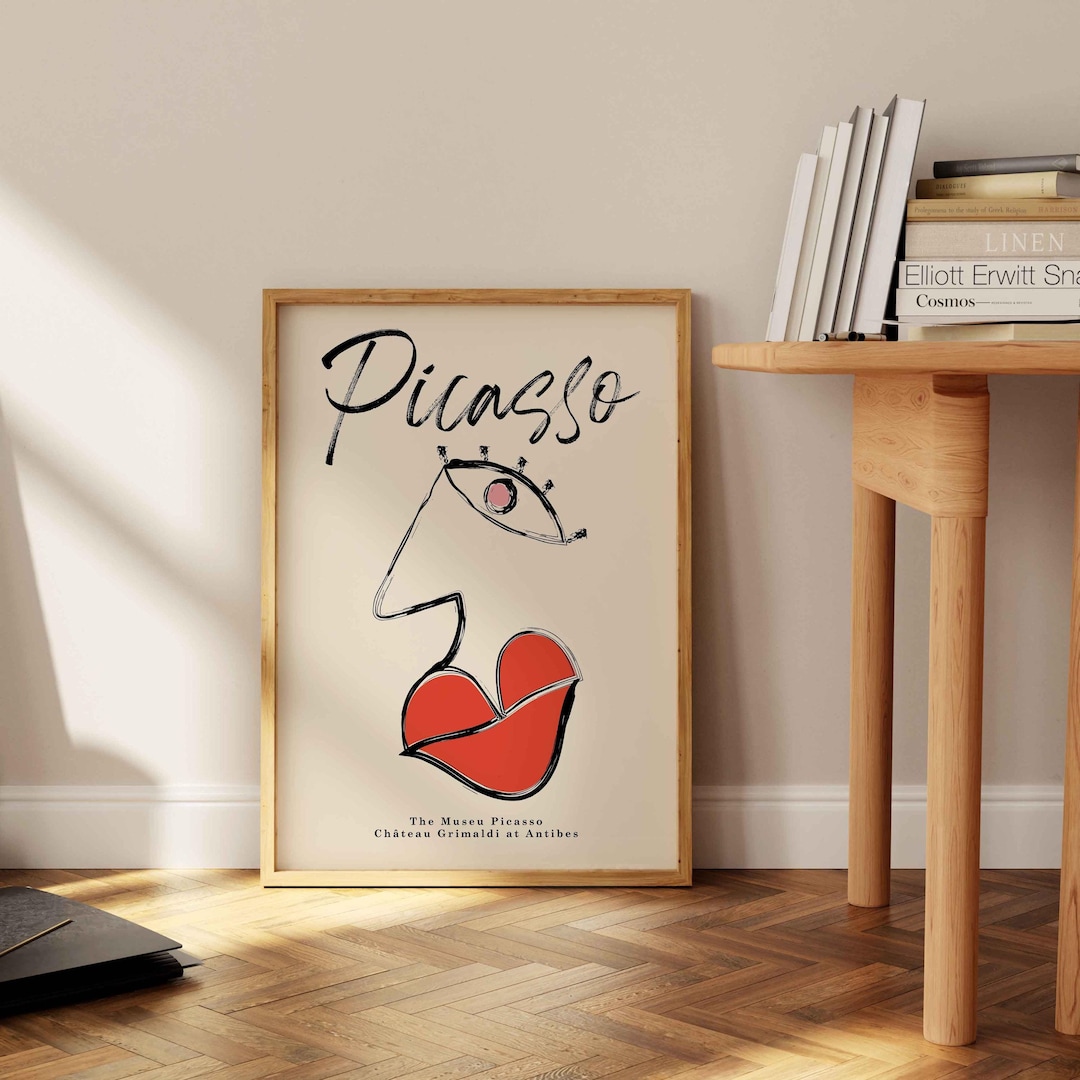 Picasso Art Print, Pablo Picasso Poster, Minimal Abstract Wall Art ...