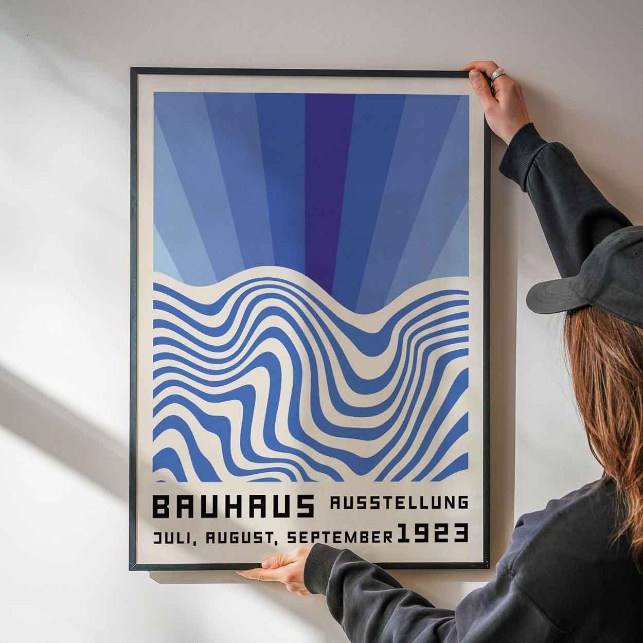 Bauhaus Poster Print, Bauhaus Large Exhibition Poster, Geometric Wall ...